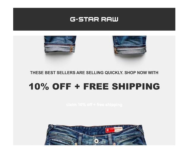G star 10 off code store
